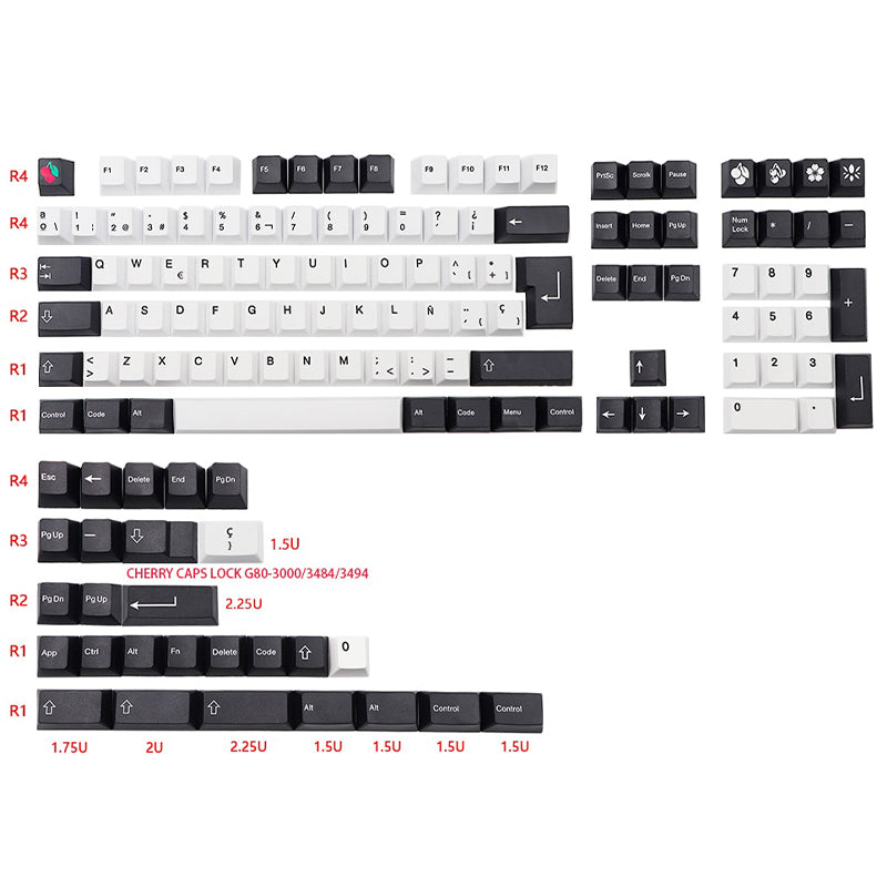 Black and White Keycaps | Keycaps Vibe